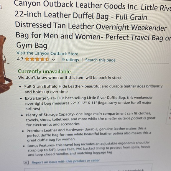 canyon outback | Bags | Canyon Outback Leather 22 Duffel Bag | Poshmark